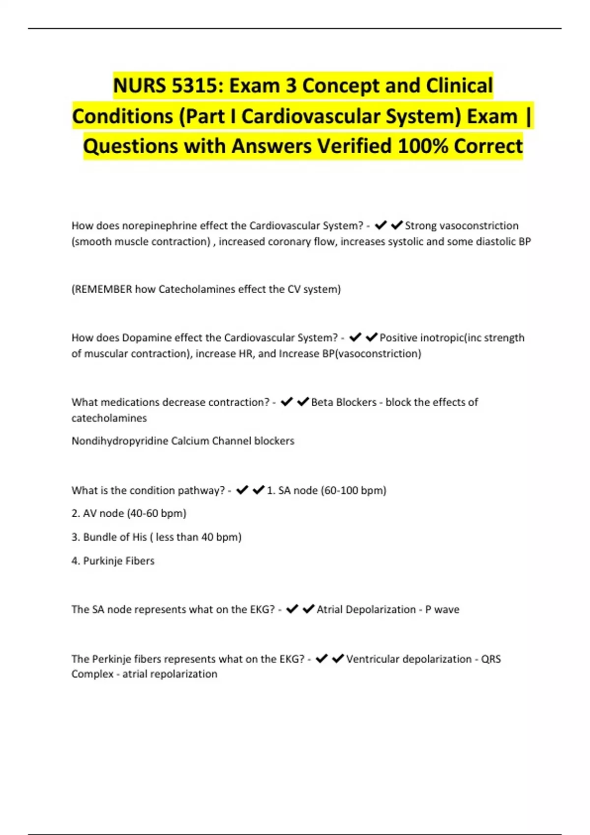 NURS 5315: Exam 3 Concept and Clinical Conditions (Part I ...