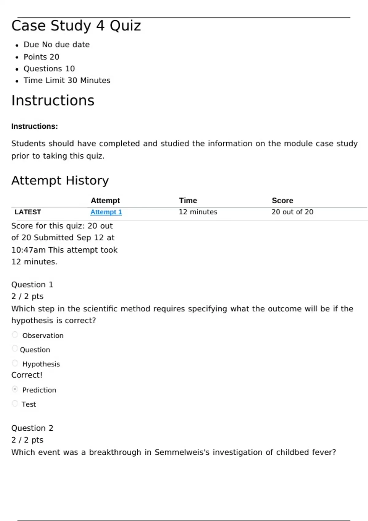 BIOD171 Case Study 4 Quiz: Essential Microbiology with Lab (Portage ...