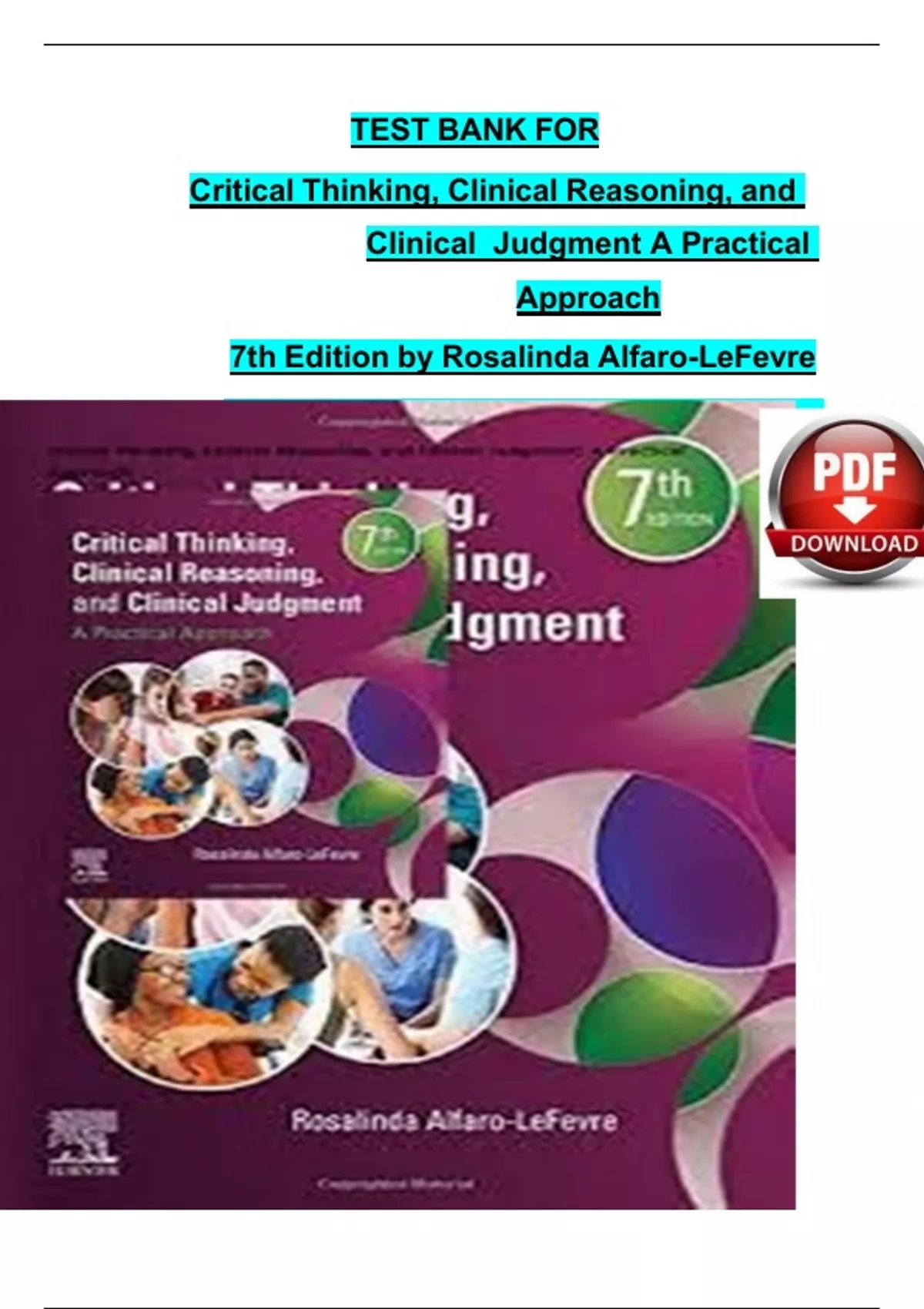 Critical Thinking, Clinical Reasoning, and Clinical Judgment: A ...