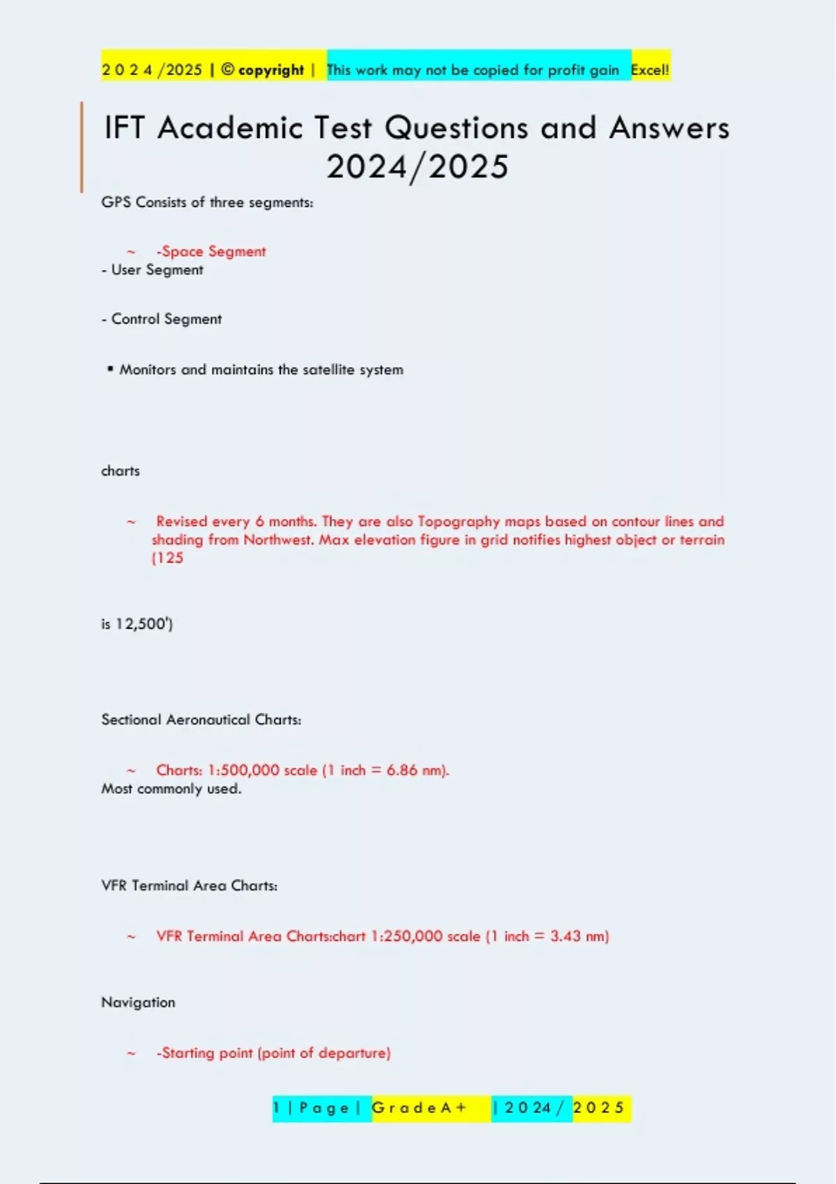 IFT Academic Test Questions and Answers 2024/2025 - IFT - Stuvia US
