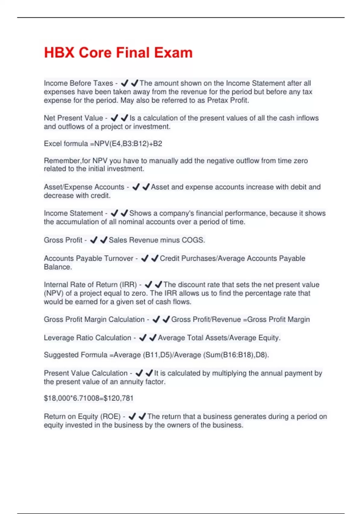 HBX Core Final Exam Questions and Answers 2025/2026 with complete ...