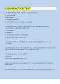 COA PRACTICE TEST | 50 Questions with 100% Correct Answers | Verified ...