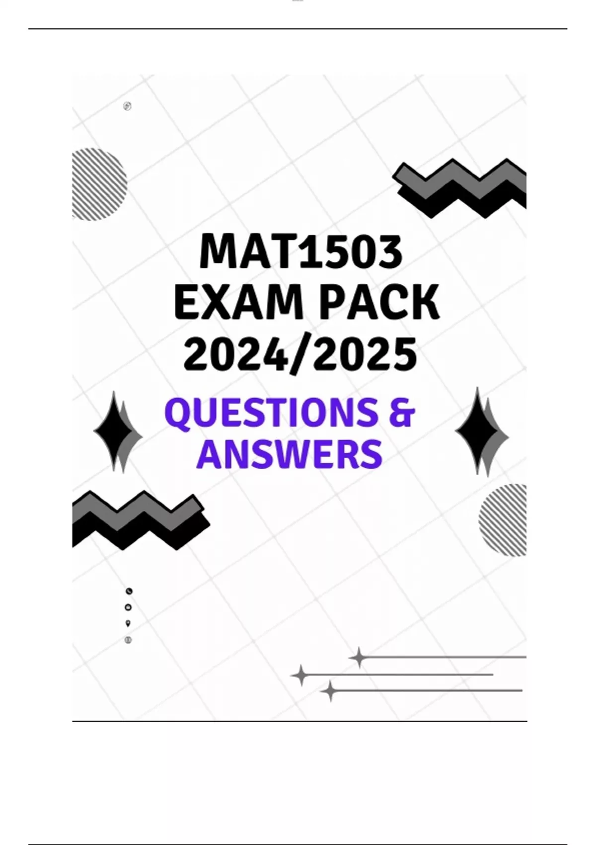 MAT1503 EXAM PACK 2024/2025 - Linear Algebra I (MAT1503) - Stuvia SA
