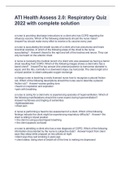 ATI Health Assess 2.0: Respiratory Quiz 2022 with complete solution ...