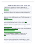 CLG 0010 Exam 100% Scored_ Spring 2022 - CLG 0010 - Stuvia US