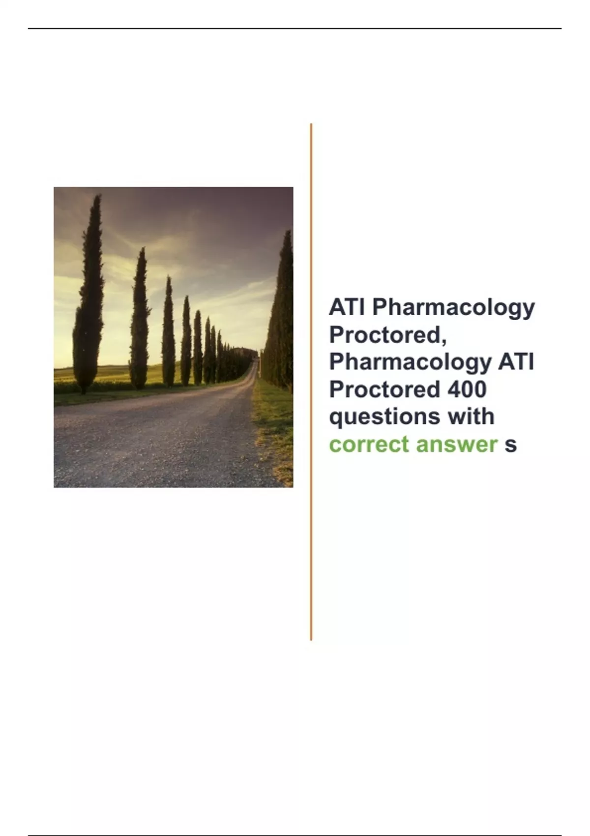 ATI Pharmacology Proctored, Pharmacology ATI Proctored 400 questions ...