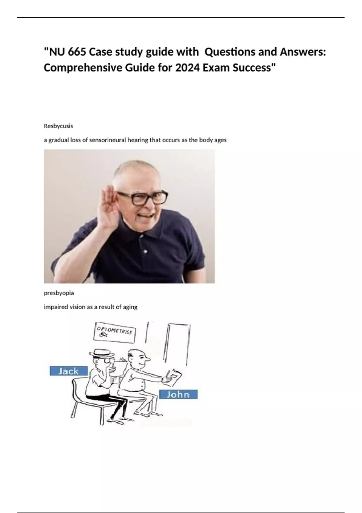 NU 665 Case Questions and Answers: Comprehensive Guide for 2024 Exam ...