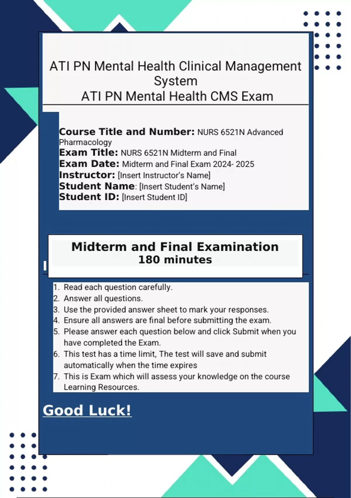 ATI PN Mental Health Clinical Management System ATI PN Mental Health ...