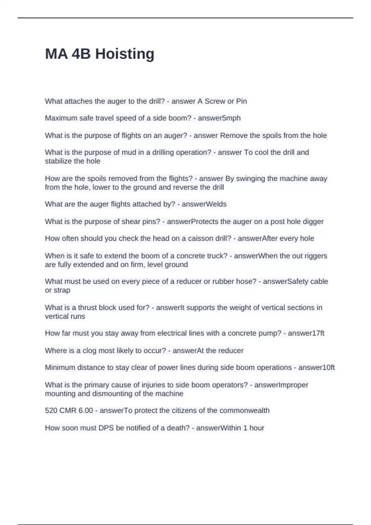 MA 4B Hoisting Questions and Answers 2024 Correct - Mass hoisting ...