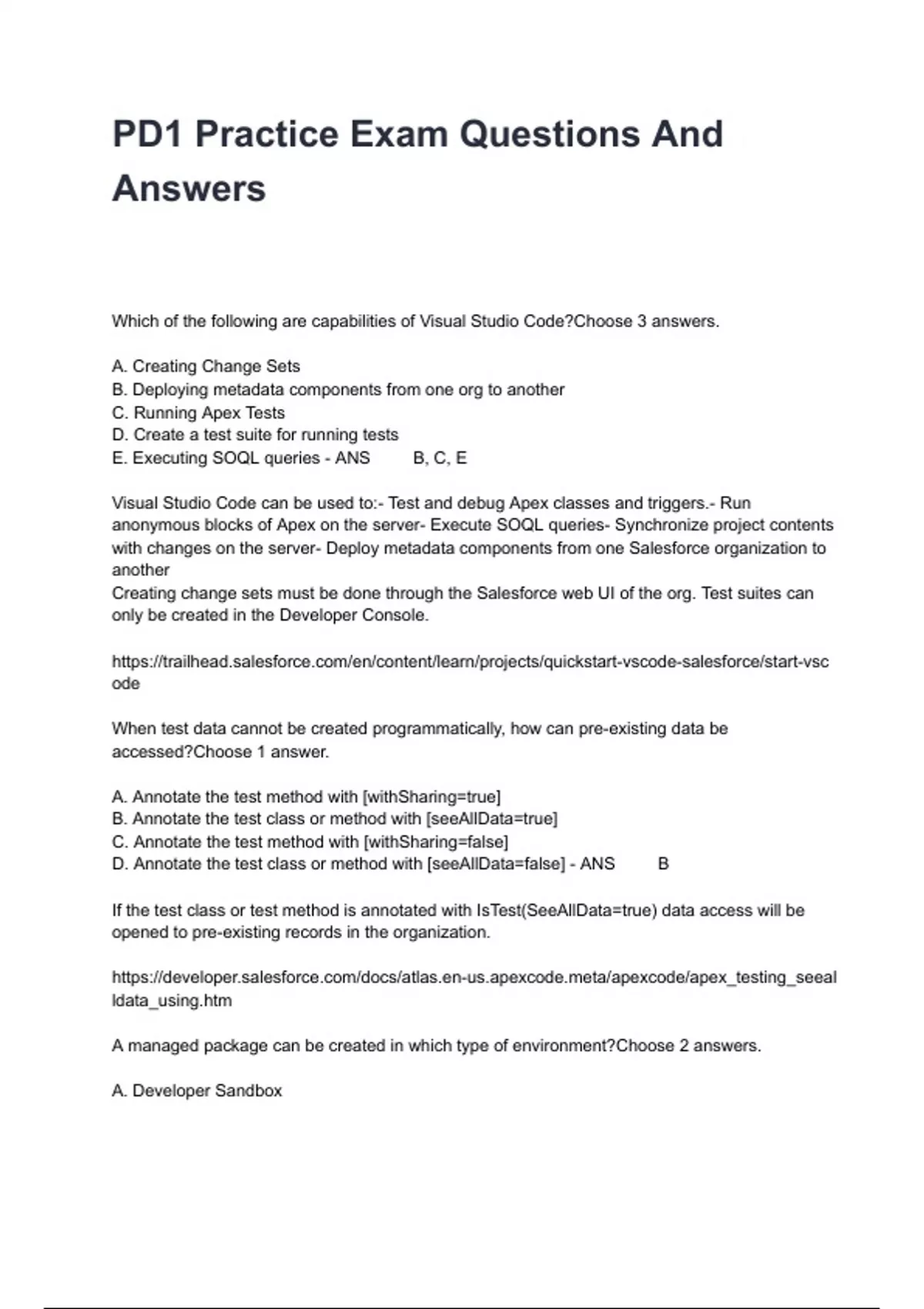 Pd1 Practice Exam Questions And Answers Pd1 Stuvia Us