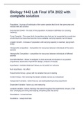 Biology 1442 Lab Final UTA 2022 with complete solution - Biology 1442 ...