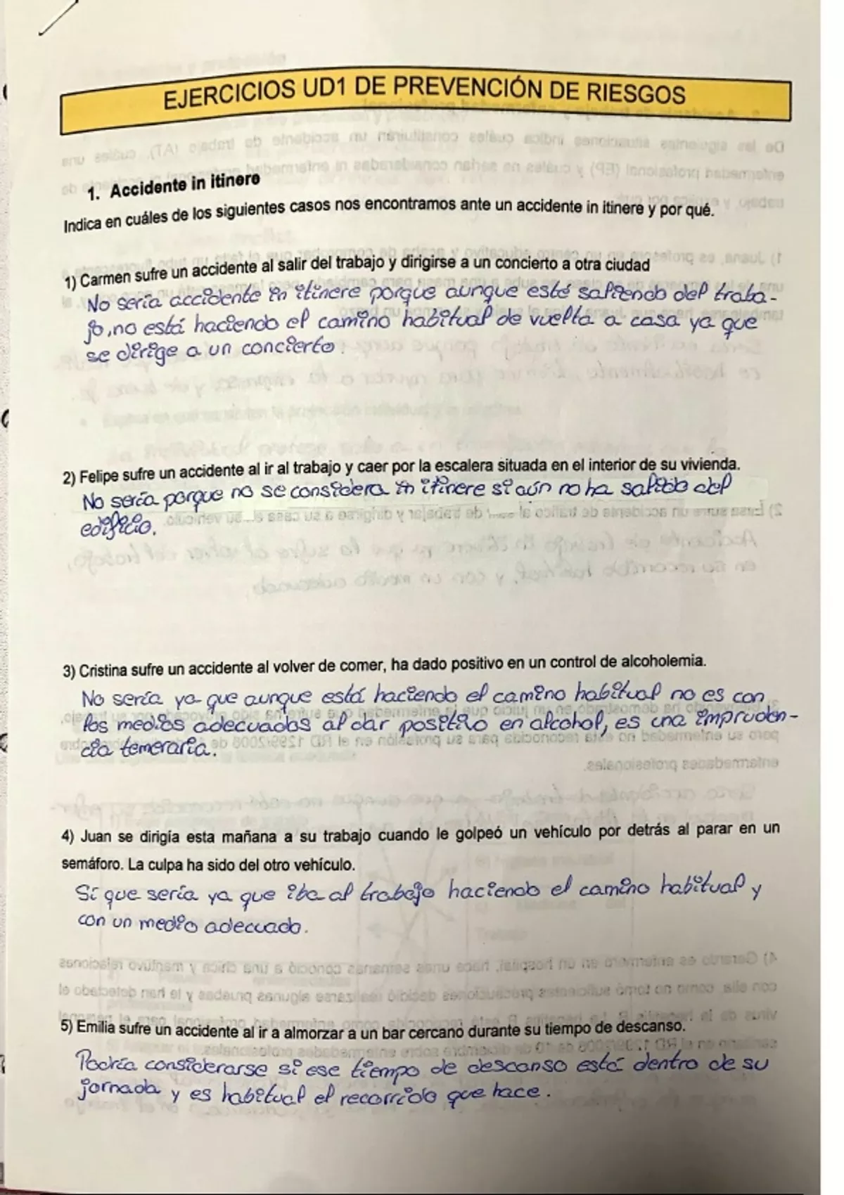 Ejercicios de repaso IPE t1 riesgos laborales CM guia - IPE - Stuvia ES