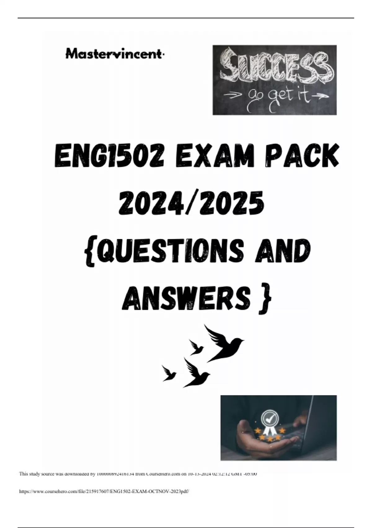 ENG1502 EXAM PACK 2025 {DETAILED QUESTIONS AND ANSWERS } - Foundations ...