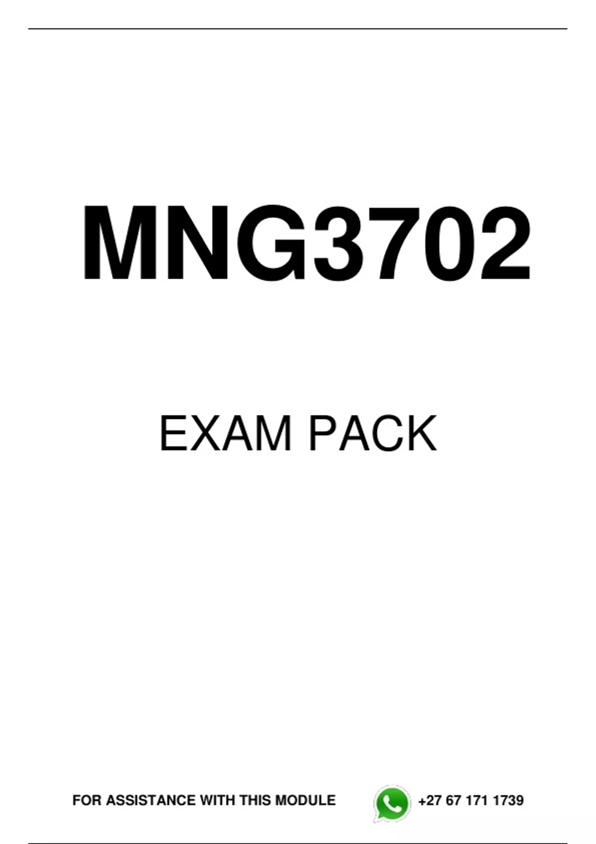 MNG3702 EXAM PACK 2025 - Strategic Implementation and Control IIIB ...