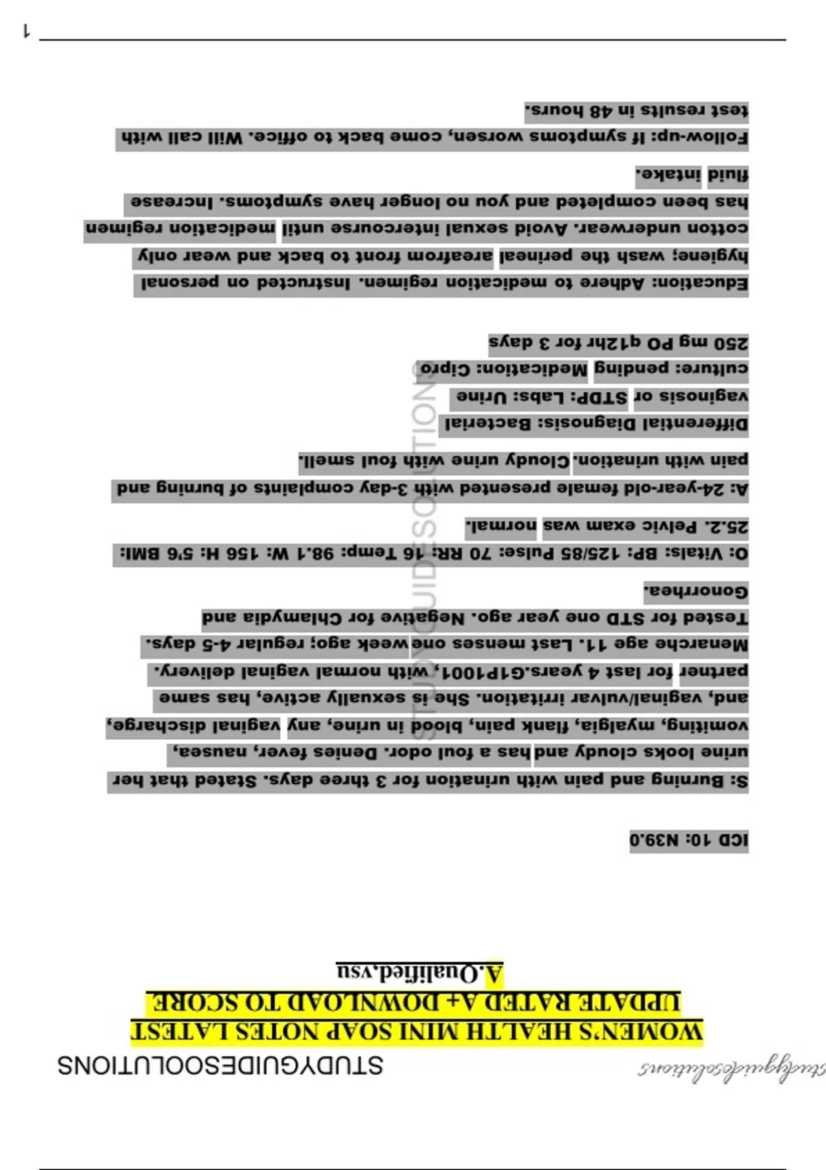 WOMEN’S HEALTH MINI SOAP NOTES ||Latest 2024|2025 ||Best 2024|2025 ...