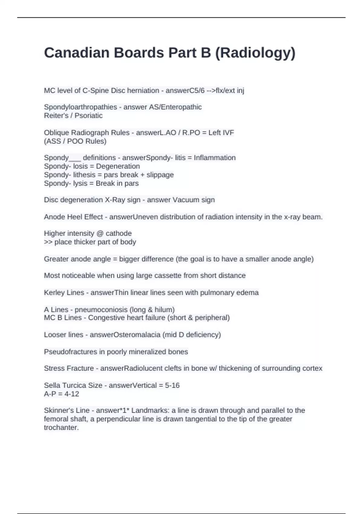 Canadian Boards Part B (Radiology) Questions with Solutions - CCEB ...