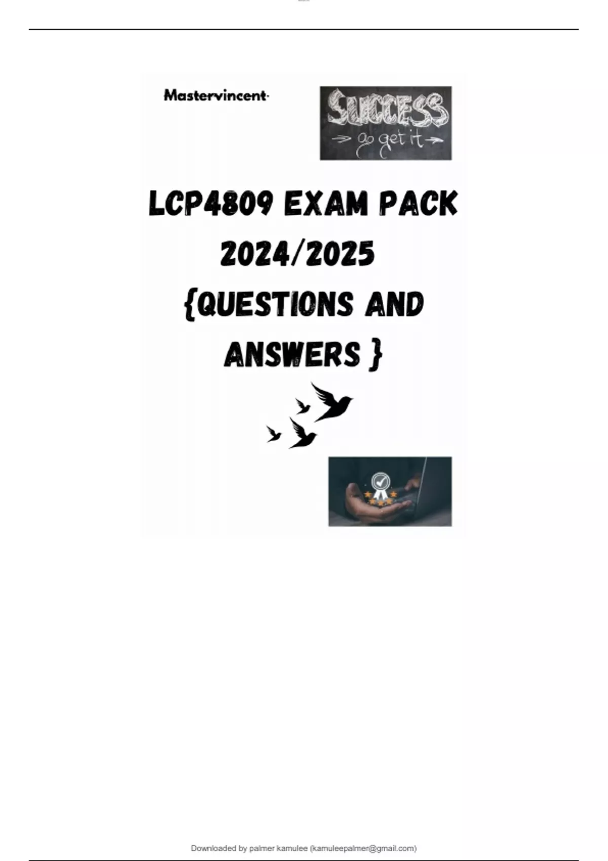 LCP4809 EXAM PACK 2025 {QUESTIONS AND ANSWERS } - LCP4809 - Stuvia SA