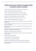 HOSA behavioral health knowledge 2023 complete solution update - HOSA ...