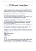 CPPS Review Course Exam (Latest 2023/2024) Complete Solutions - CPPS ...