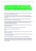 WGU D220 C213. PRE-ASSESSMENT: ACCOUNTING FOR DECISION MAKERS PVAC ...