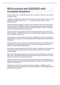 RICA practice test 2022/2023 with Complete Solutions - RICA - Stuvia US