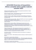 Acq 0030 overview of acquisition ethics - Study guides, Class notes ...
