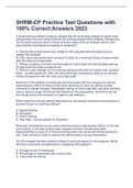 SHRM-CP Practice Test Questions with 100% Correct Answers 2023 - SHRM ...