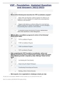 VSP - Foundation Updated Question and Answers 2022/ 2023. - D027 ...