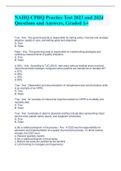 NAHQ CPHQ Practice Test 2023 and 2024 Questions and Answers, Graded A+ ...