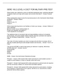 SERE 100.2 LEVEL A COCT FOR MILITARY-PRE-TEST - SERE 100.2 - Stuvia US