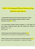 WGU C165 Integrated Physical Sciences Exam 2023 Questions and Answers ...