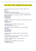 NCC EFM WITH COMPLETE SOLUTION - NCC EFM - Stuvia US