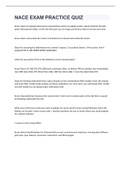 NACE 2023 Exam Practice quiz with correct answers - NACE - Stuvia US