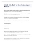 AAAE CM Body of Knowledge Airport Module 3 Exam 2023 questions with ...