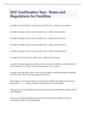 DCF Certification Test - Rules and Regulations for Facilities WITH ...