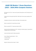 AAAE CM Module 1 Exam Questions With Complete Solution - AAAE CM ...