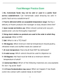 Food Manager Practice Exam Latest 2022 Solved Correctly;Consists of ...