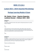 BIOD 171 / BIOD171 (Latest 2023 / 2024) Essential Microbiology Portage ...