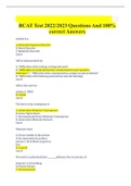 BCAT Test 2022/2023 Questions And 100% correct Answers - BCAT - Stuvia US