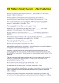 PA Notary Study Guide – 2023/2024 Solution - PA Notary Public - Stuvia US