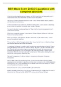 RBT Mock Exam 2023|75 questions with complete solutions - Rbt - Stuvia US