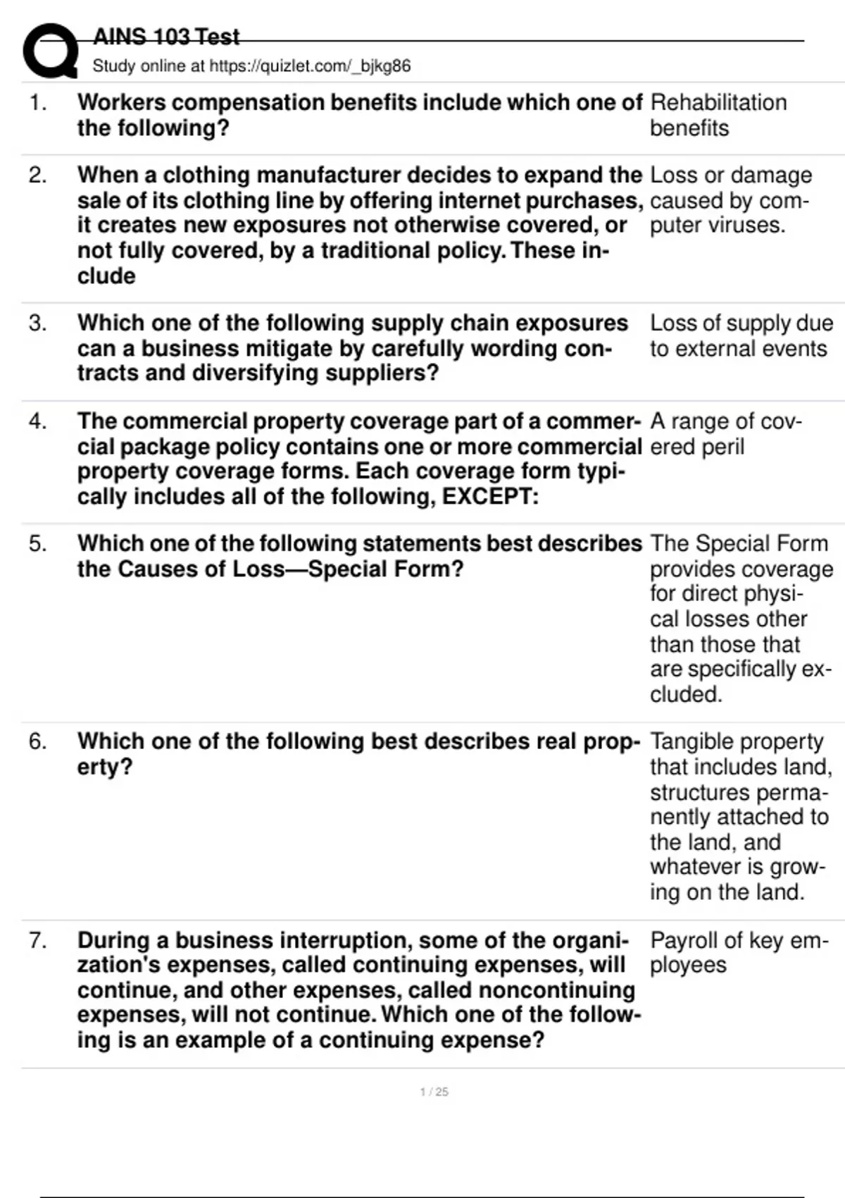 AINS 103 Test Questions And Answers. 2024 latest update - AINS 103 ...