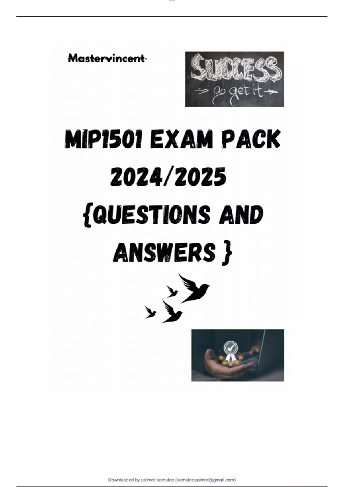 MIP1501 EXAM PACK 2024/2025 {QUESTIONS AND ANSWERS } - MIP1501 - Stuvia SA