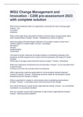 WGU Change Management and Innovation - C208 pre-assessment 2023 with ...