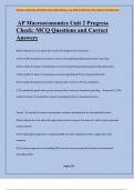 AP Macroeconomics Unit 2 Progress Check: MCQ Questions and Correct ...