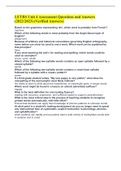 LETRS Unit 4 Assessment Questions and Answers (2022/2023) (Verified ...