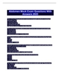 Abdomen Mock Exam Questions With Answers 2023 - Ardms abdomen - Stuvia US