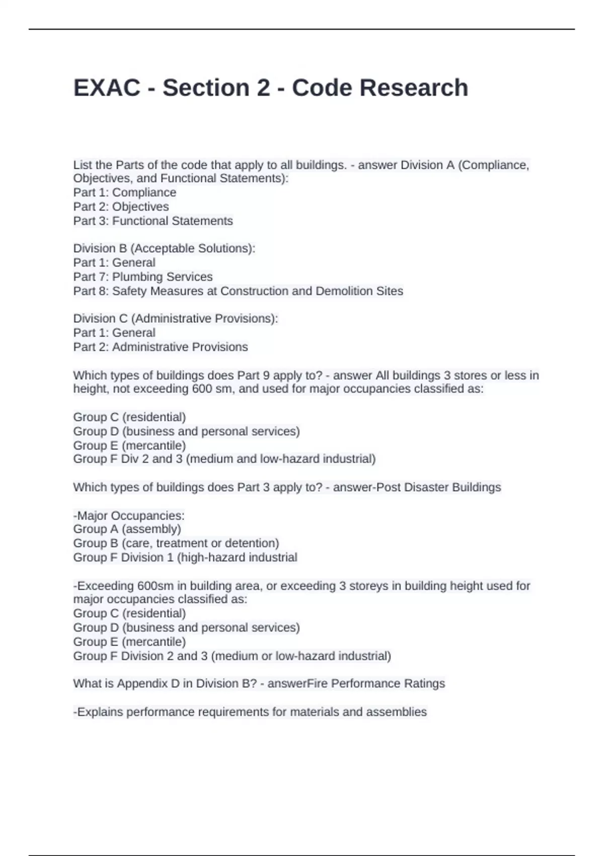 EXAC - Section 2 - Code Research Questions with Solutions - EXAC ...