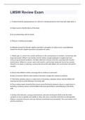 LMSW Review Exam questions 2023 with correct answers - LMSW - Stuvia US