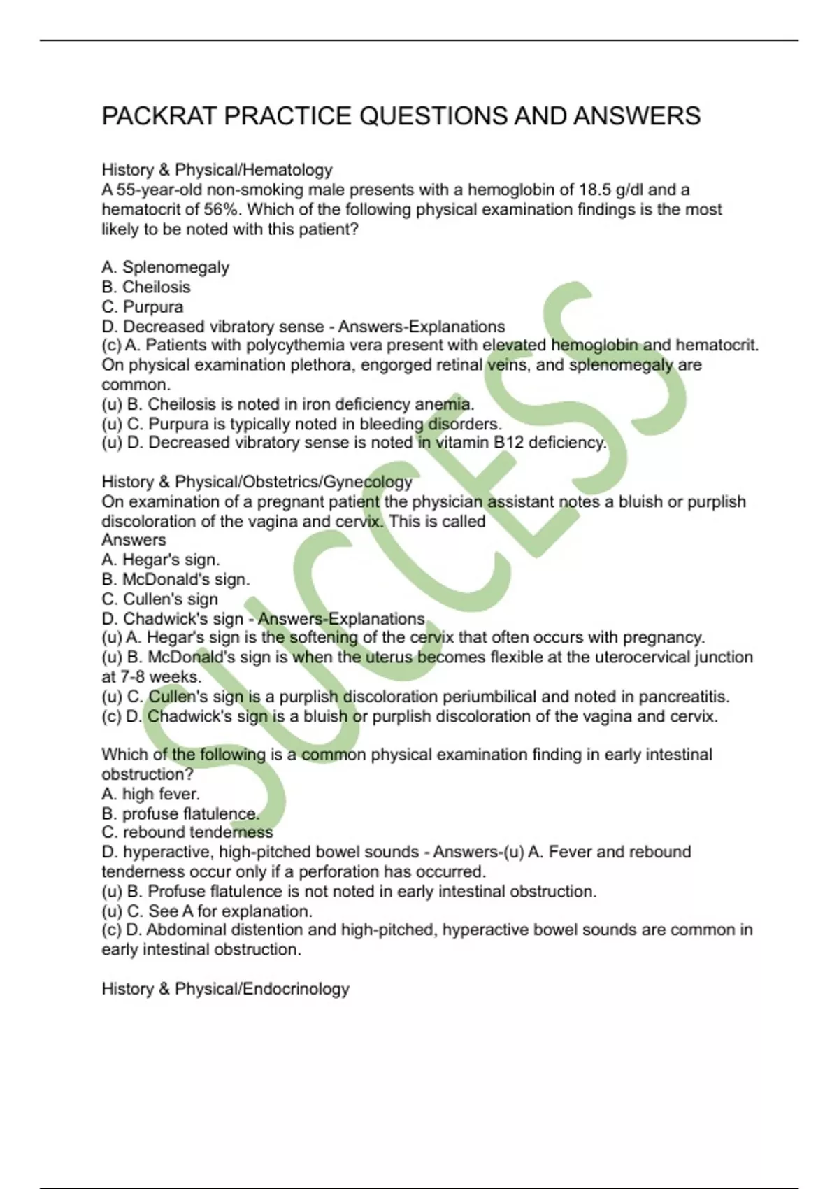 PACKRAT PRACTICE QUESTIONS AND ANSWERS - PACKRAT - Stuvia US